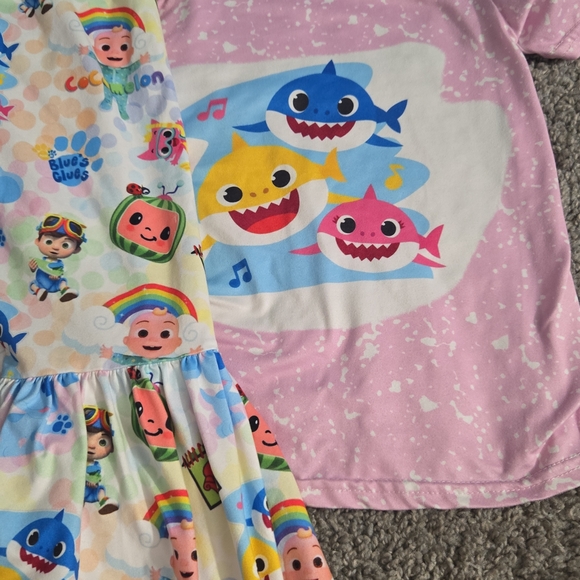 Matching Sets | Pink Matching Set With Cartoon Characters | Poshmark